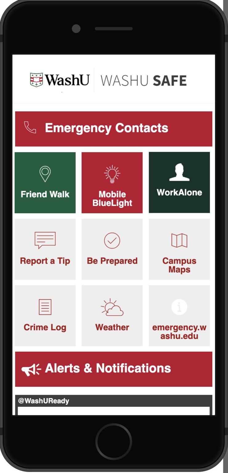WashU Safe App | Emergency Management | WashU